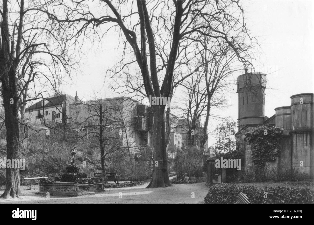 Part of the garden at the Bat-Bouwe-Zate Castle (Hello Castle), the ...