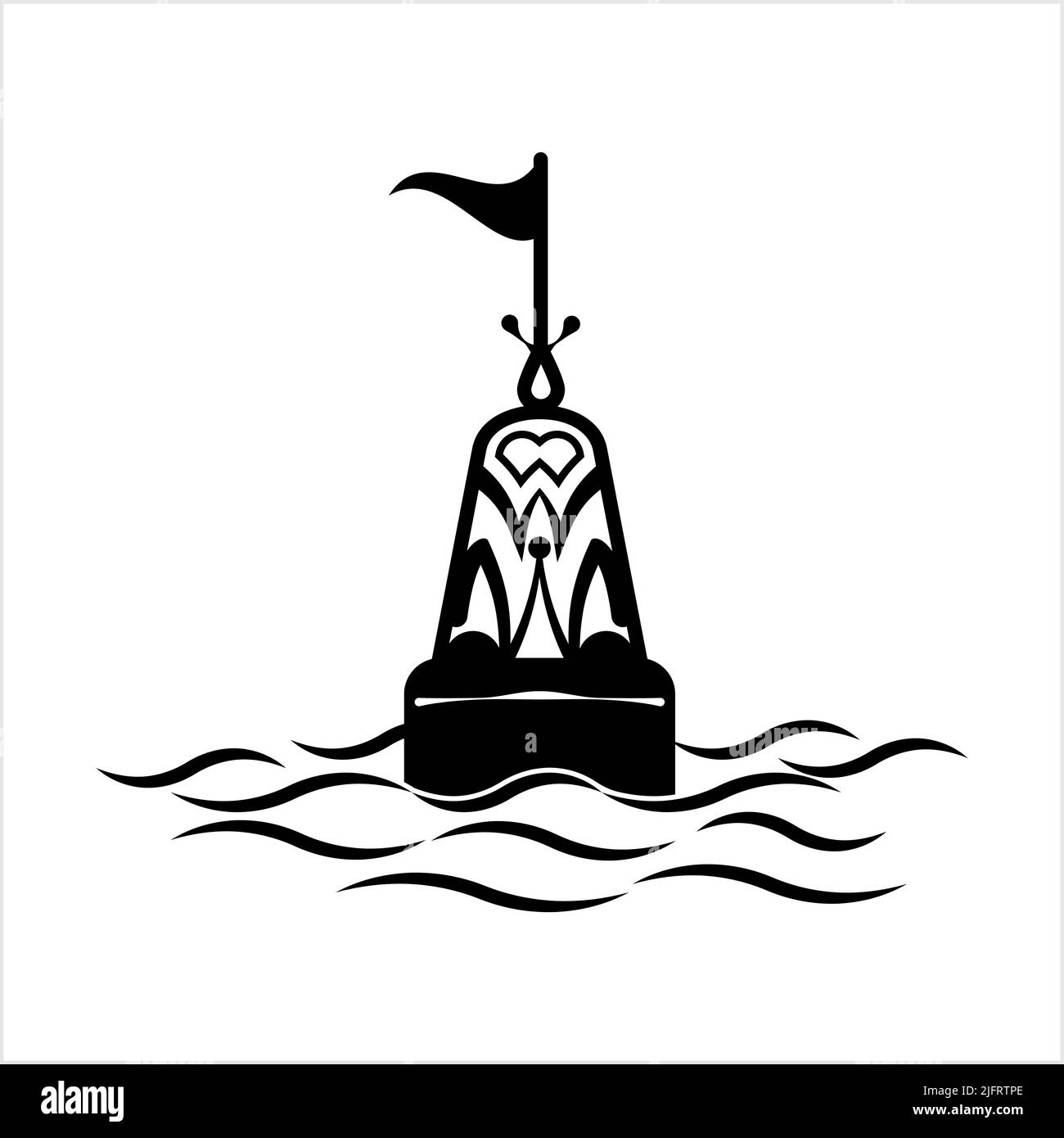 Buoy Icon, Float Buoy Icon Vector Art Illustration Stock Vector Image ...