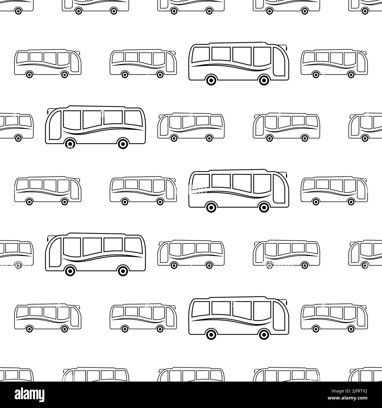 Bus Icon Seamless Pattern, Bus Vector Art Illustration Stock Vector ...