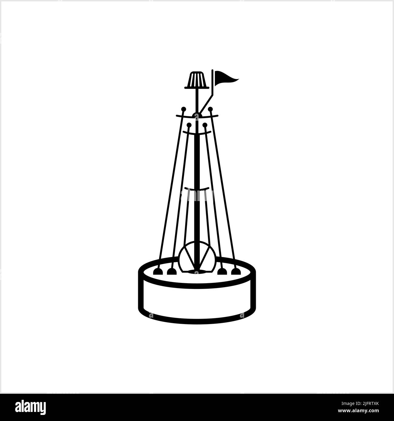 Buoy Icon, Float Buoy Icon Vector Art Illustration Stock Vector Image ...