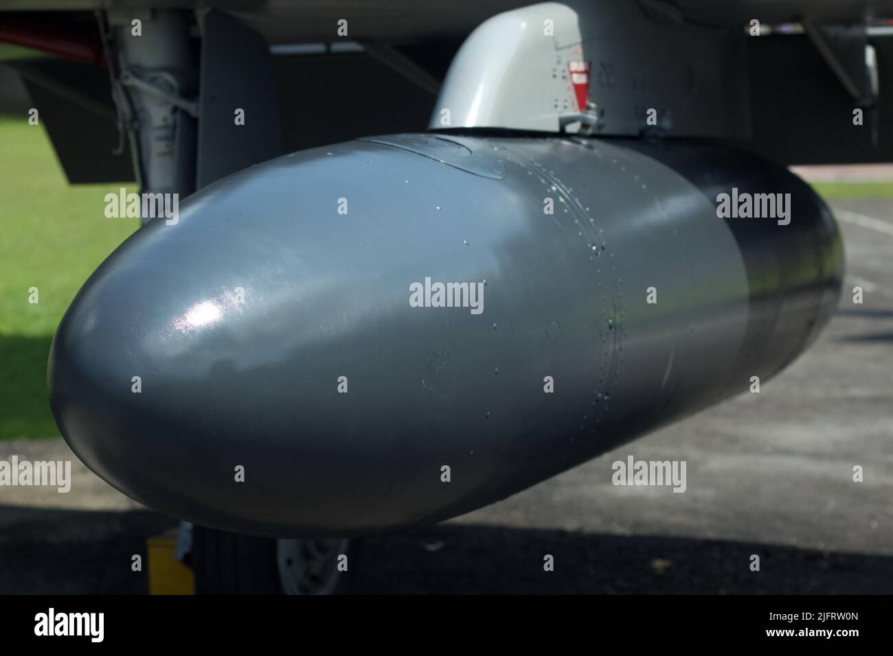 Military round old missile of an old jet fighter airplane Stock Photo ...