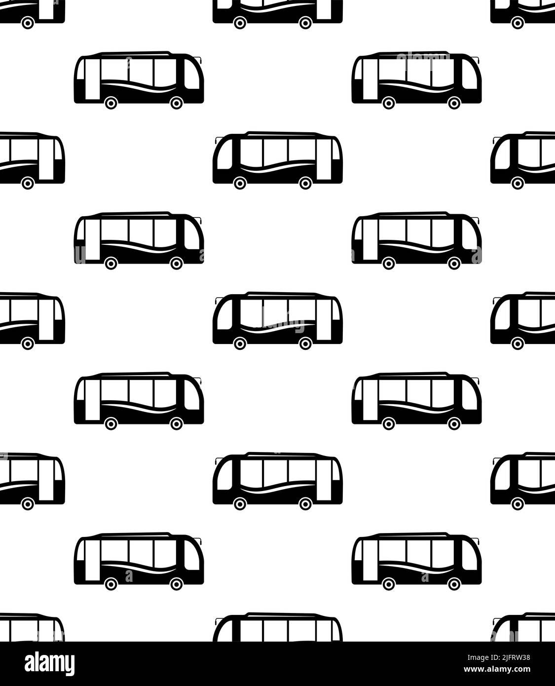 Bus Icon Seamless Pattern, Bus Vector Art Illustration Stock Vector ...