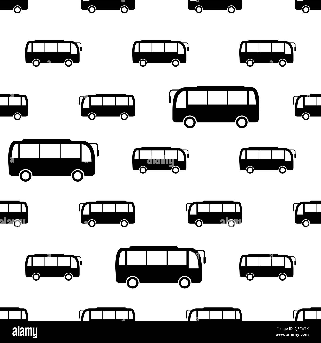 Bus Icon Seamless Pattern, Bus Vector Art Illustration Stock Vector ...
