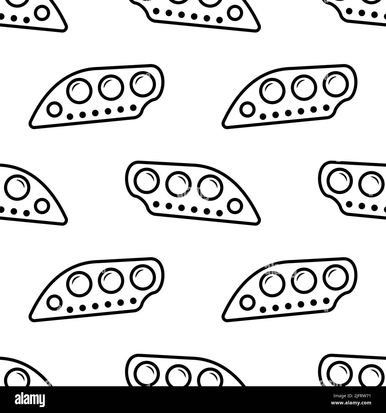 Car Headlight Icon Seamless Pattern, Car Head Light Icon Vector Art ...