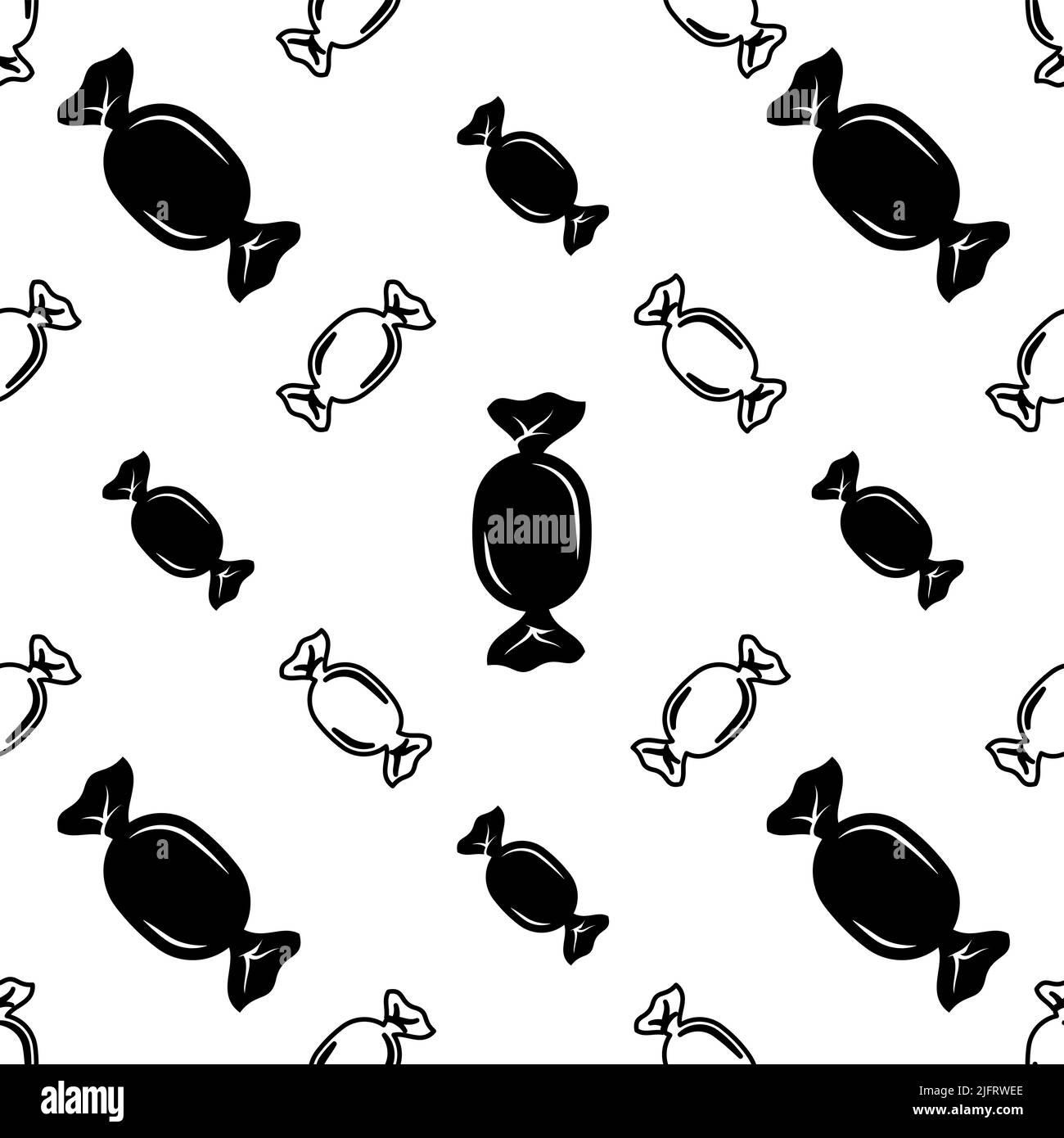 Candy Icon, Candy Seamless Pattern Vector Art Illustration Stock Vector ...