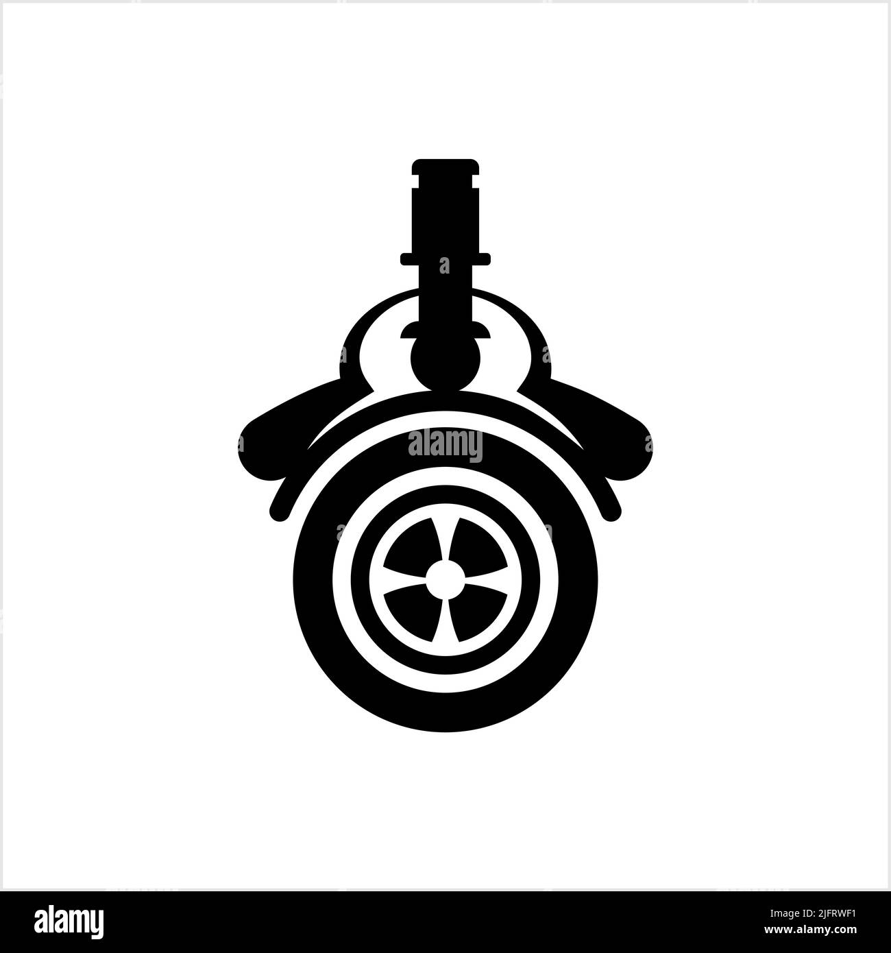 Caster Wheel Icon Vector Art Illustration Stock Vector Image & Art - Alamy