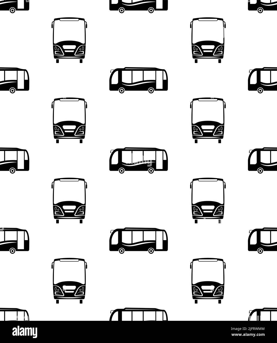 Bus Icon Seamless Pattern, Bus Vector Art Illustration Stock Vector ...
