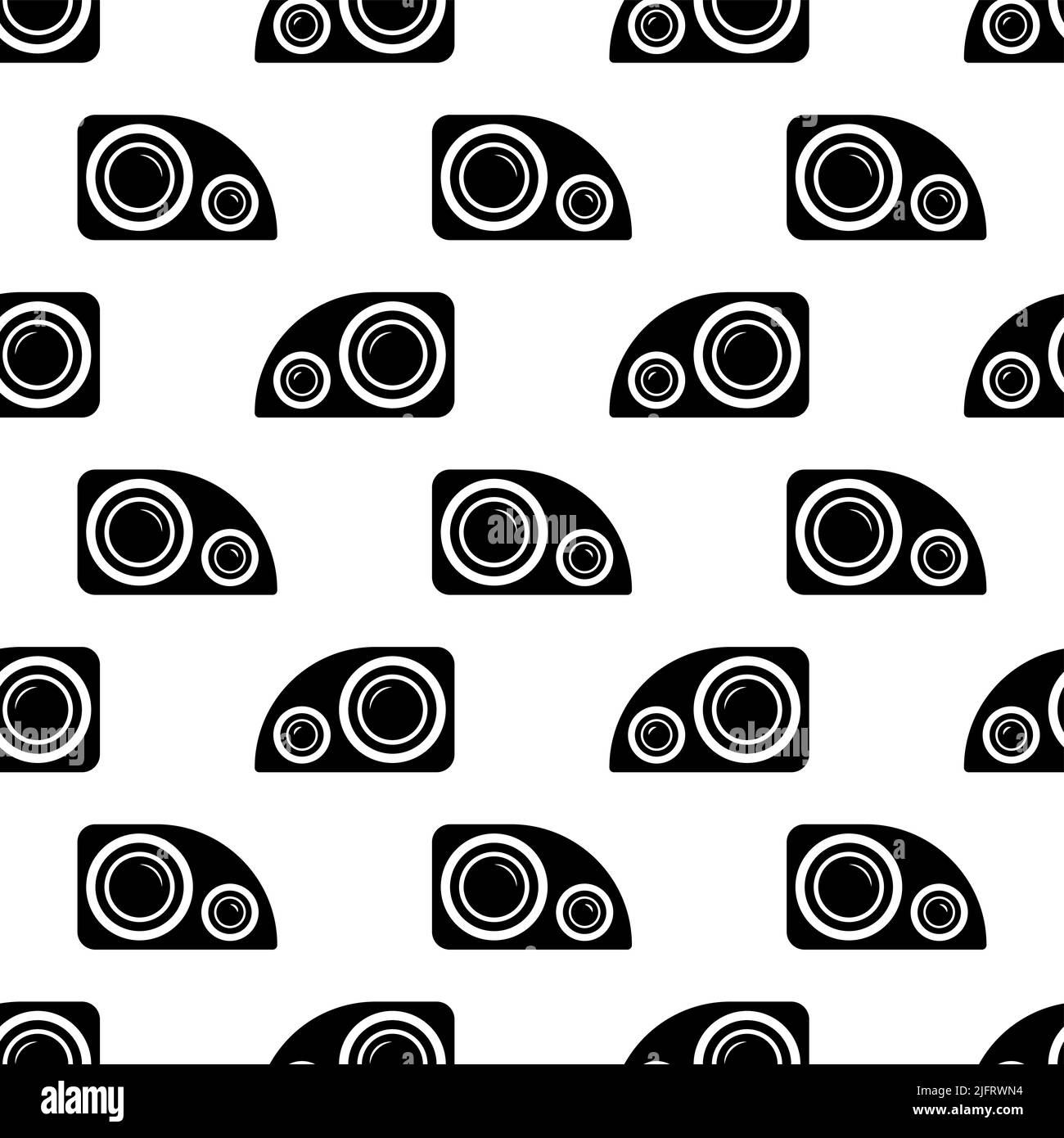 Car Headlight Icon Seamless Pattern, Car Head Light Icon Vector Art ...