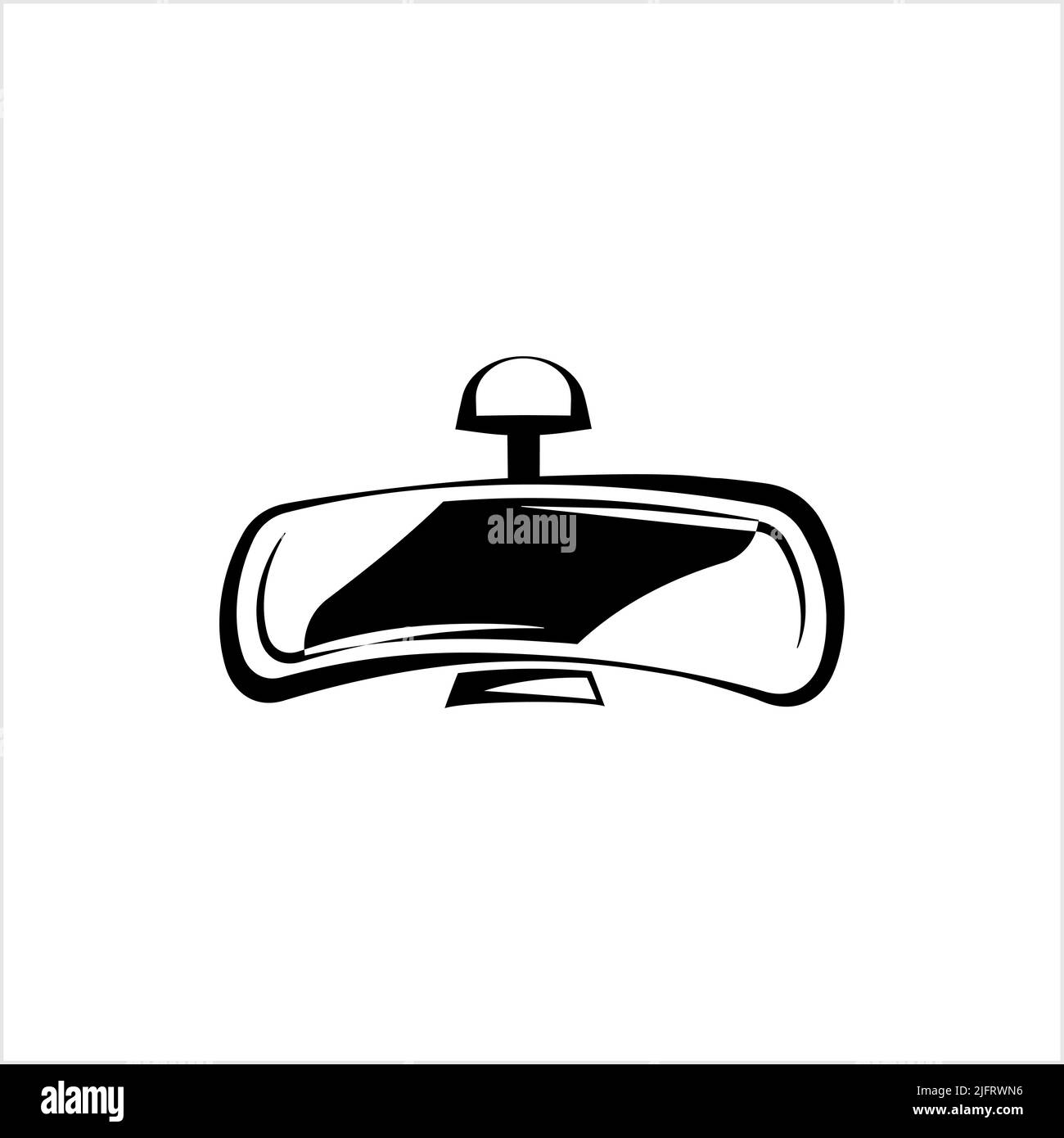 Car Rear View Mirror Icon Vector Art Illustration Stock Vector Image ...