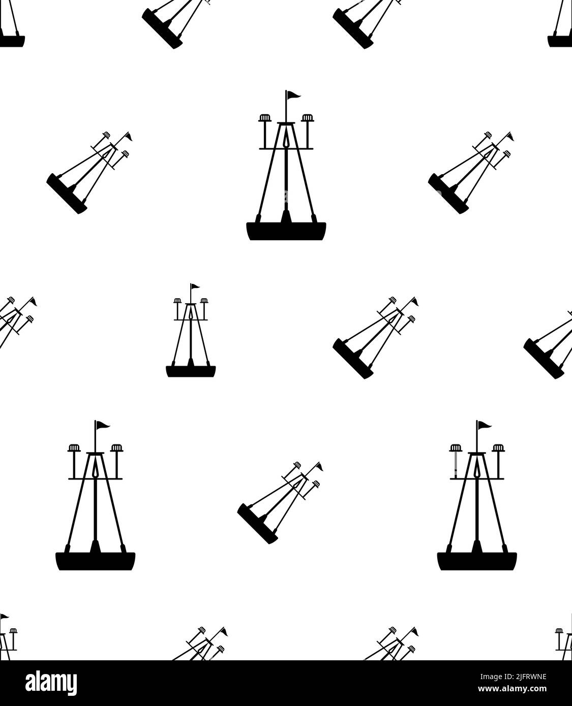 Buoy Icon Seamless Pattern, Float Buoy Icon Vector Art Illustration ...