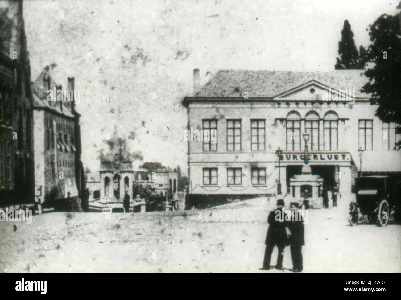 Seen to the north from left to right, the Valkhof barracks [colonial ...