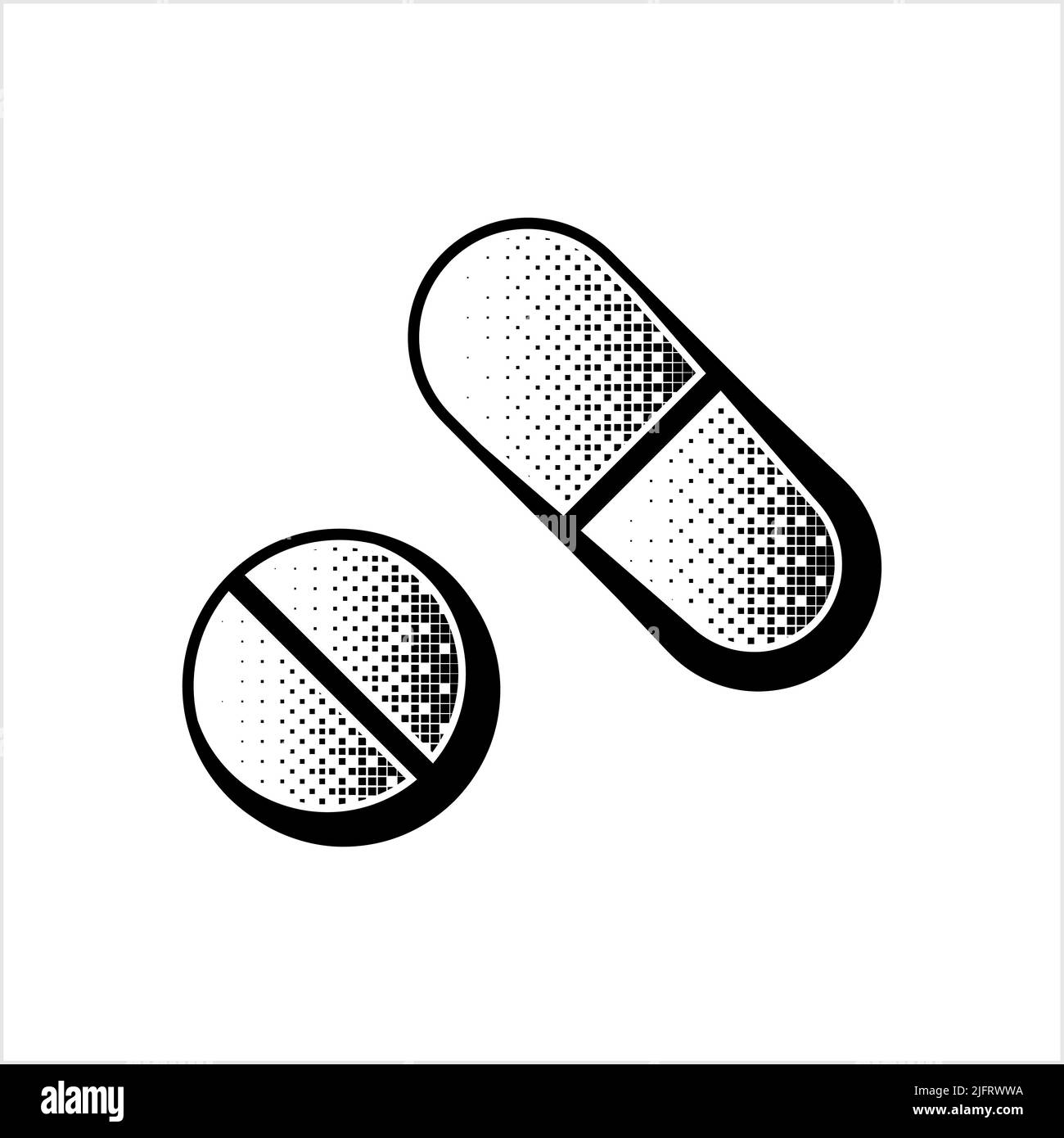Capsule Pills Icon Vector Art Illustration Stock Vector Image & Art - Alamy