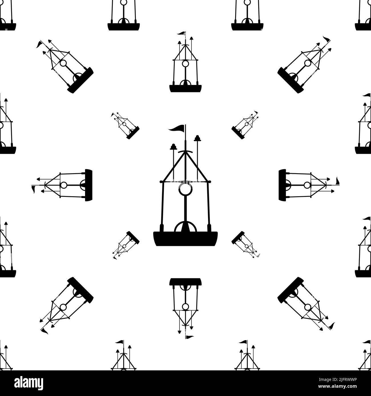 Buoy Icon Seamless Pattern, Float Buoy Icon Vector Art Illustration ...