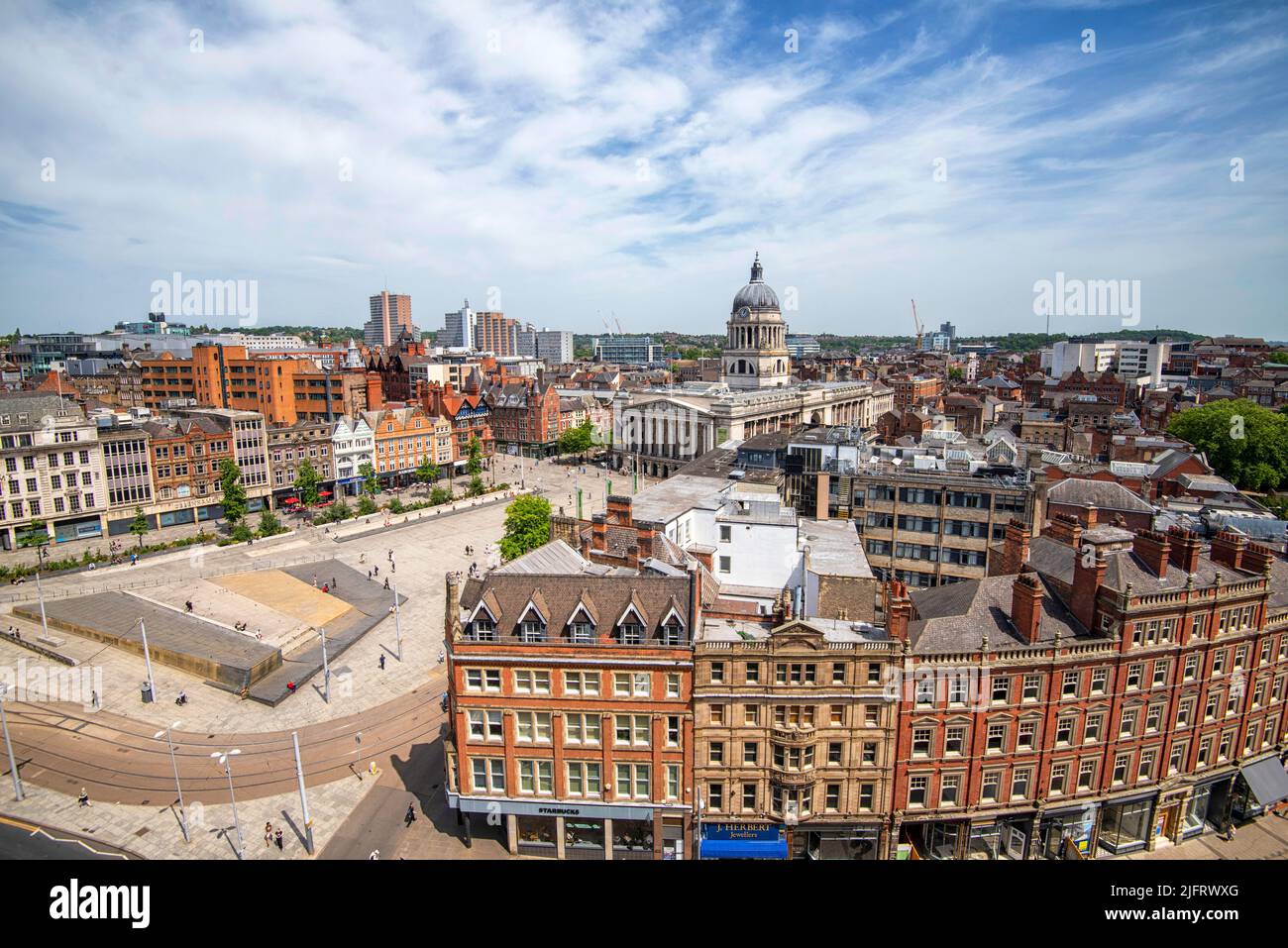 Aerial view of Market Square from the rooftop of the Pearl Assurance ...