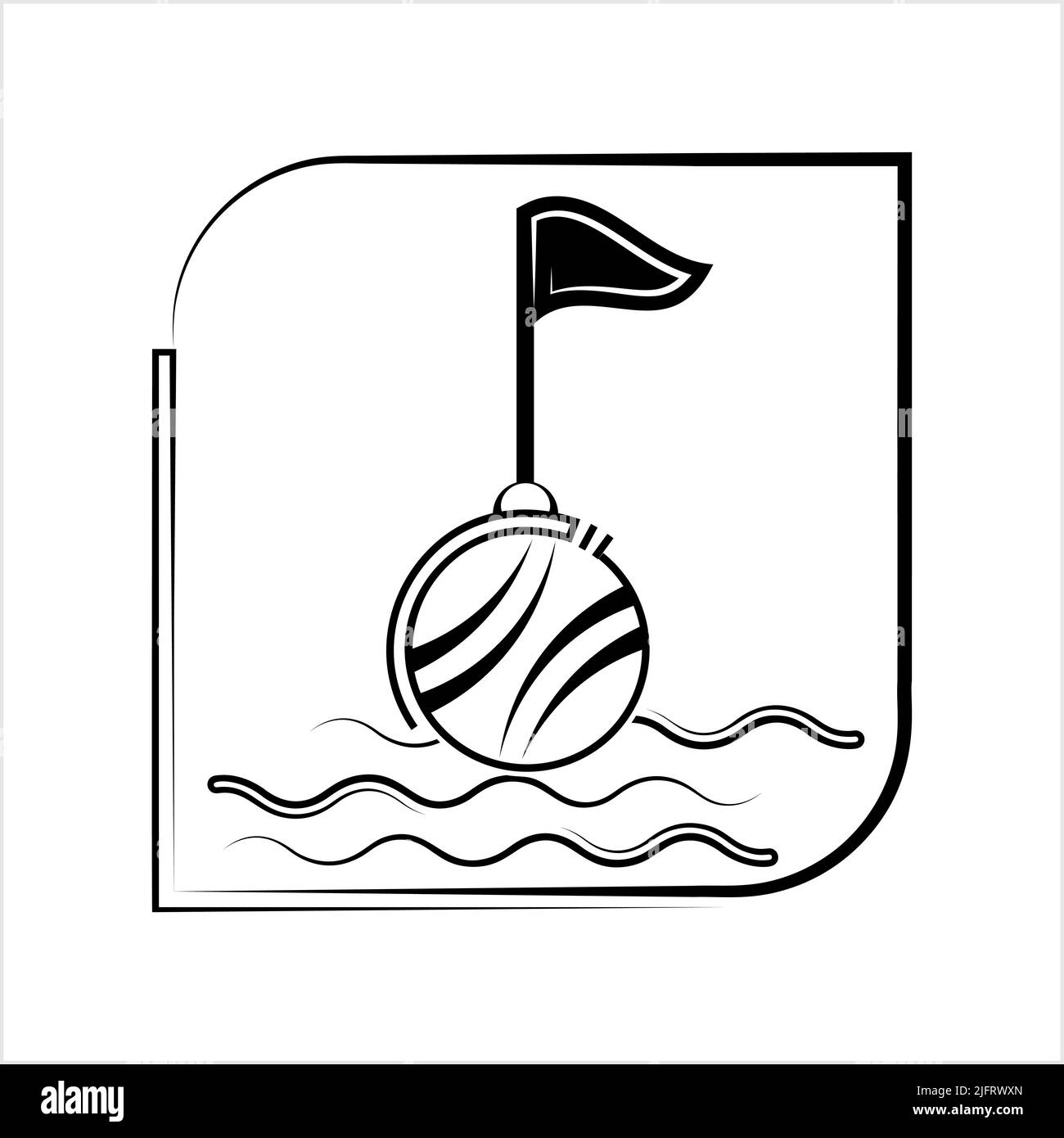 Buoy Icon, Float Buoy Icon Vector Art Illustration Stock Vector Image ...