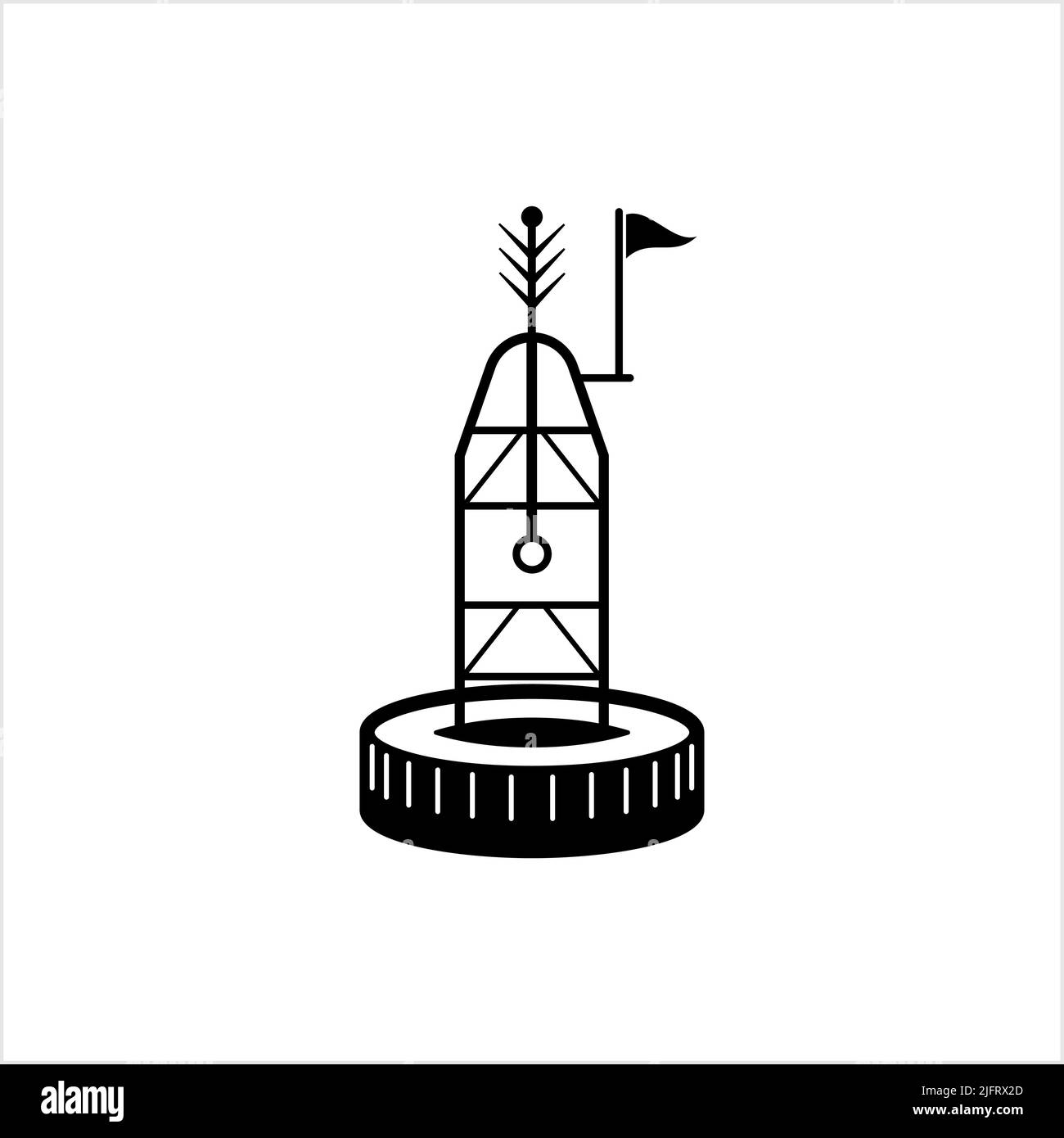 Buoy Icon, Float Buoy Icon Vector Art Illustration Stock Vector Image ...