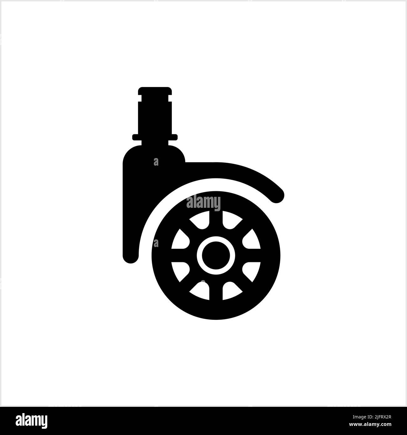 Caster Wheel Icon Vector Art Illustration Stock Vector Image & Art - Alamy