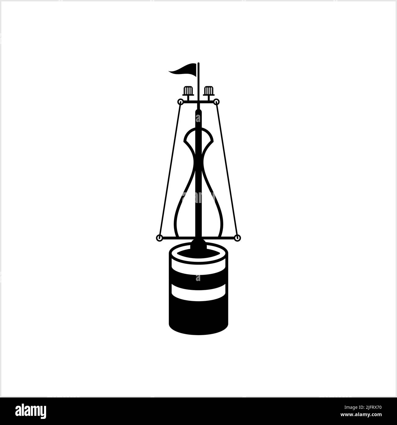 Buoy Icon, Float Buoy Icon Vector Art Illustration Stock Vector Image ...