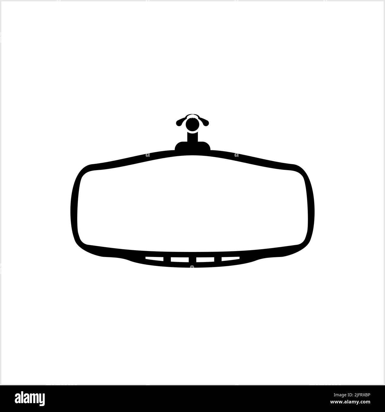 Car Rear View Mirror Icon Vector Art Illustration Stock Vector Image ...