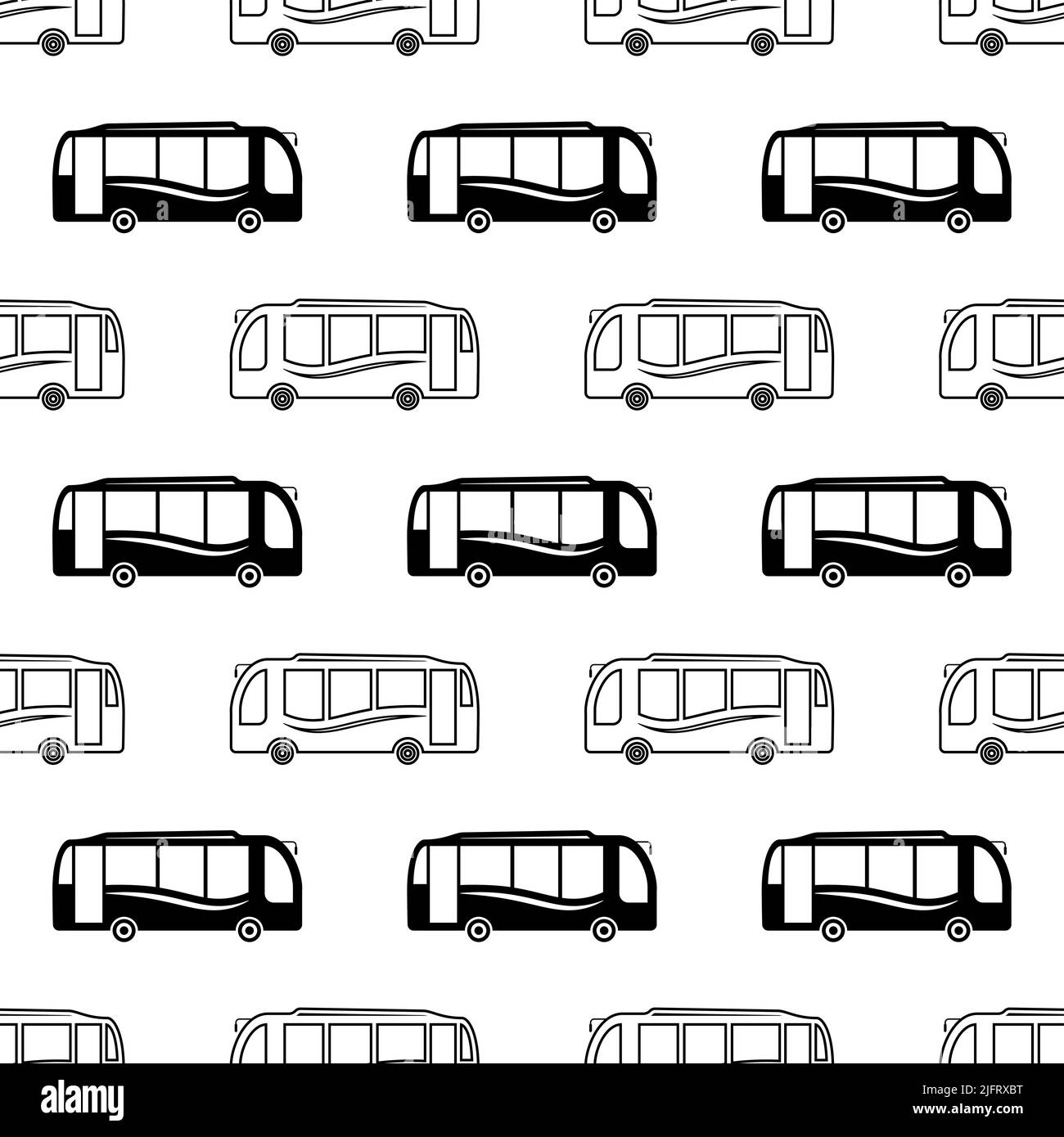 Bus Icon Seamless Pattern, Bus Vector Art Illustration Stock Vector ...