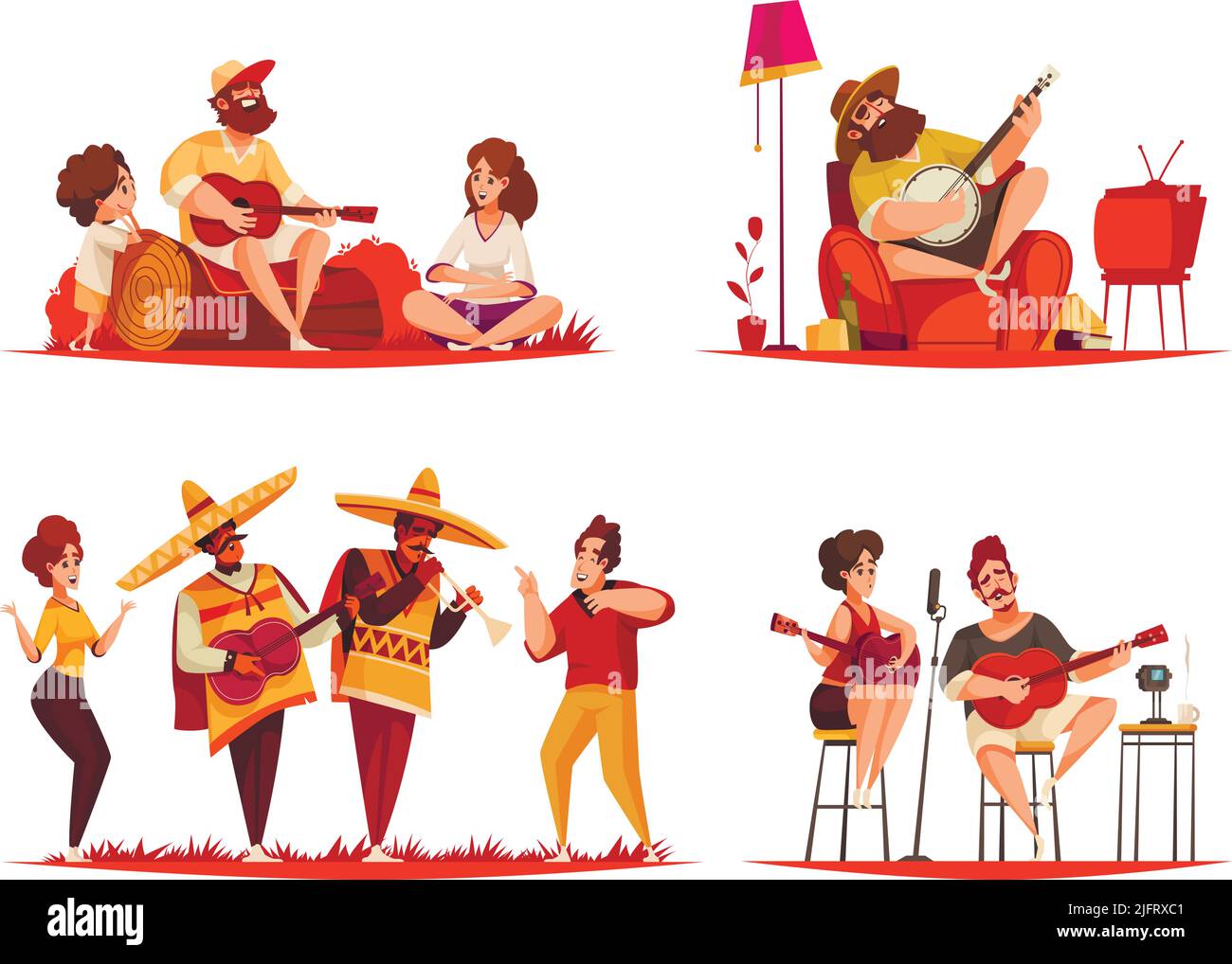 Four classic musicians hi-res stock photography and images - Alamy