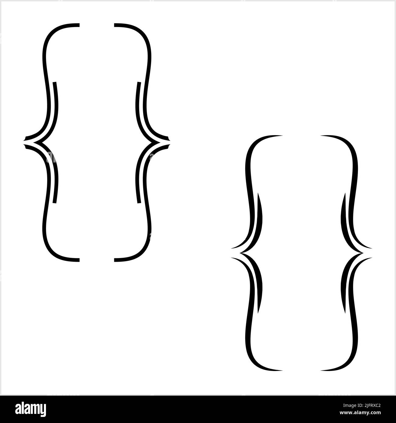 Curly Bracket Icon, Braces Vector Art Illustration Stock Vector Image ...