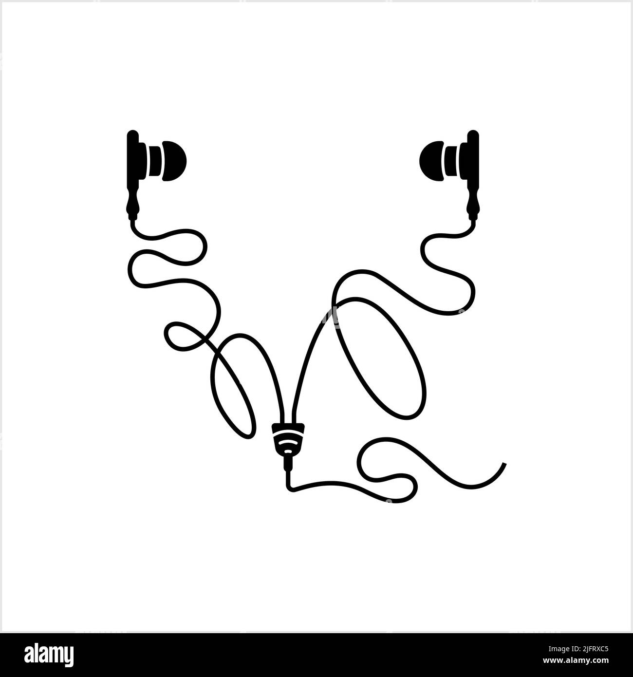 Earphones Icon, Ear Phones Icon Vector Art Illustration Stock Vector ...