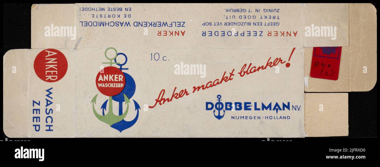 Anker Waschzeep 10 C.Aanker makes Blanker! Dobbelman N.V.Nijmegen ...