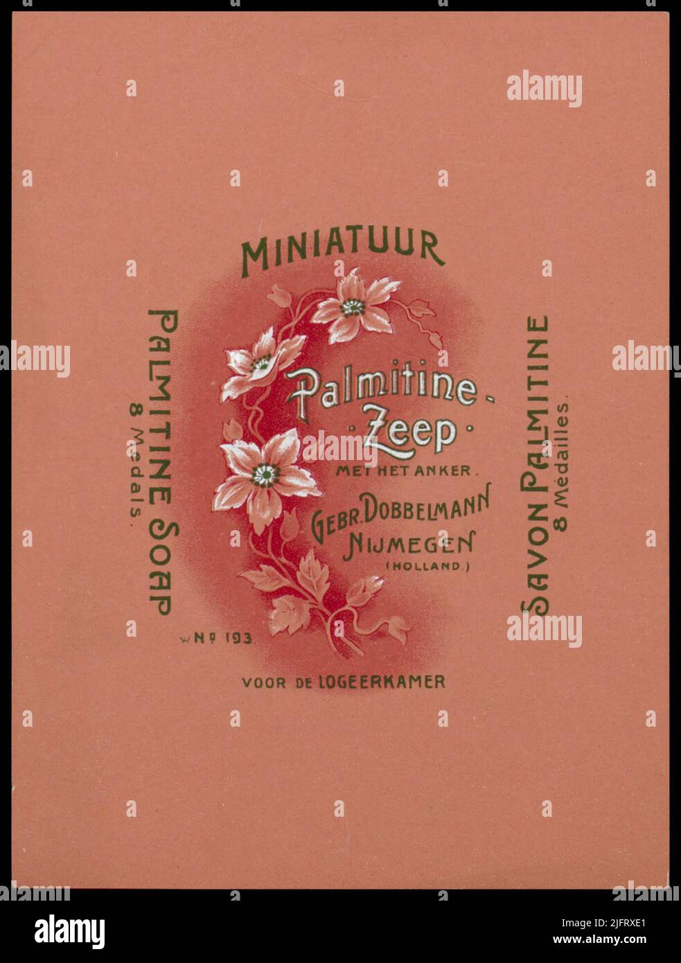 Miniature palmitine soap with the anchor. Dobbelmann Nijmegen (Holland ...