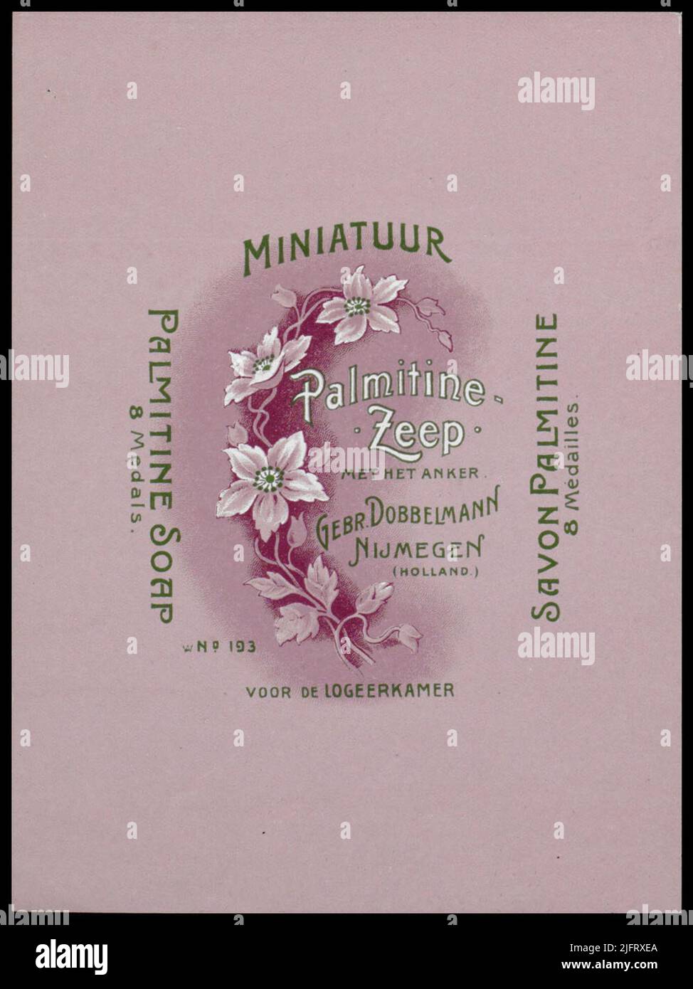 Miniature palmitine soap with the anchor. Dobbelmann Nijmegen (Holland ...