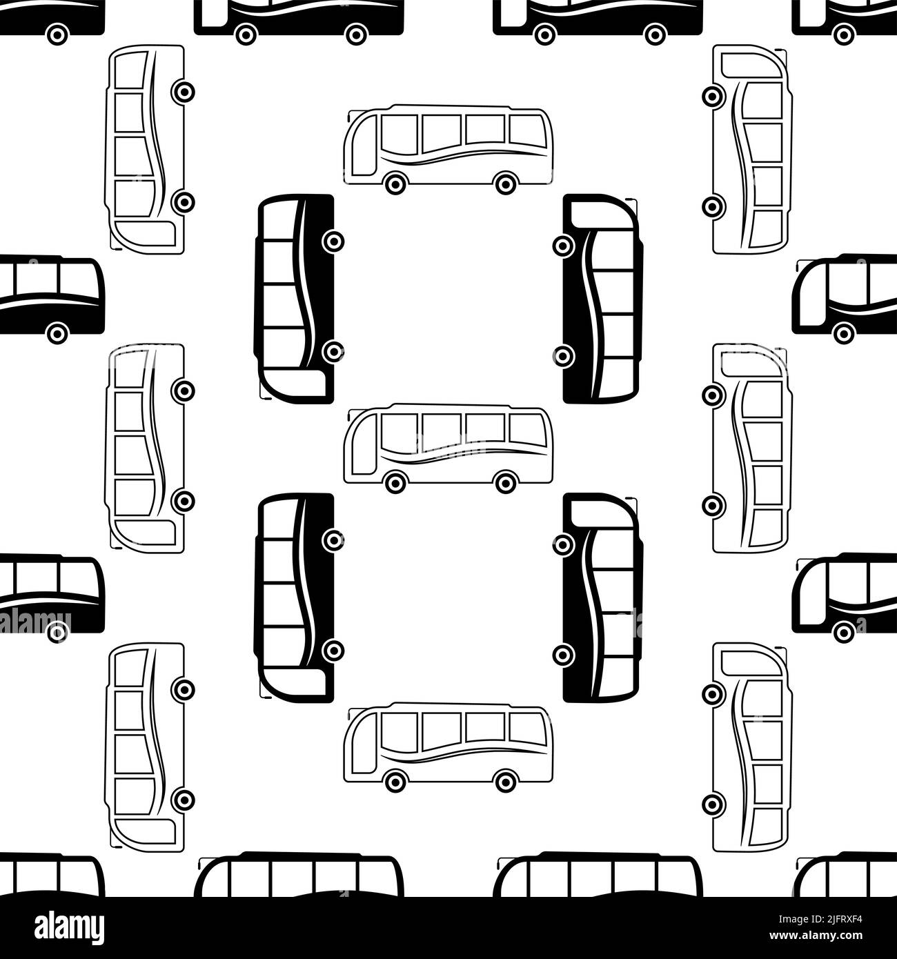 Bus Icon Seamless Pattern, Bus Vector Art Illustration Stock Vector ...