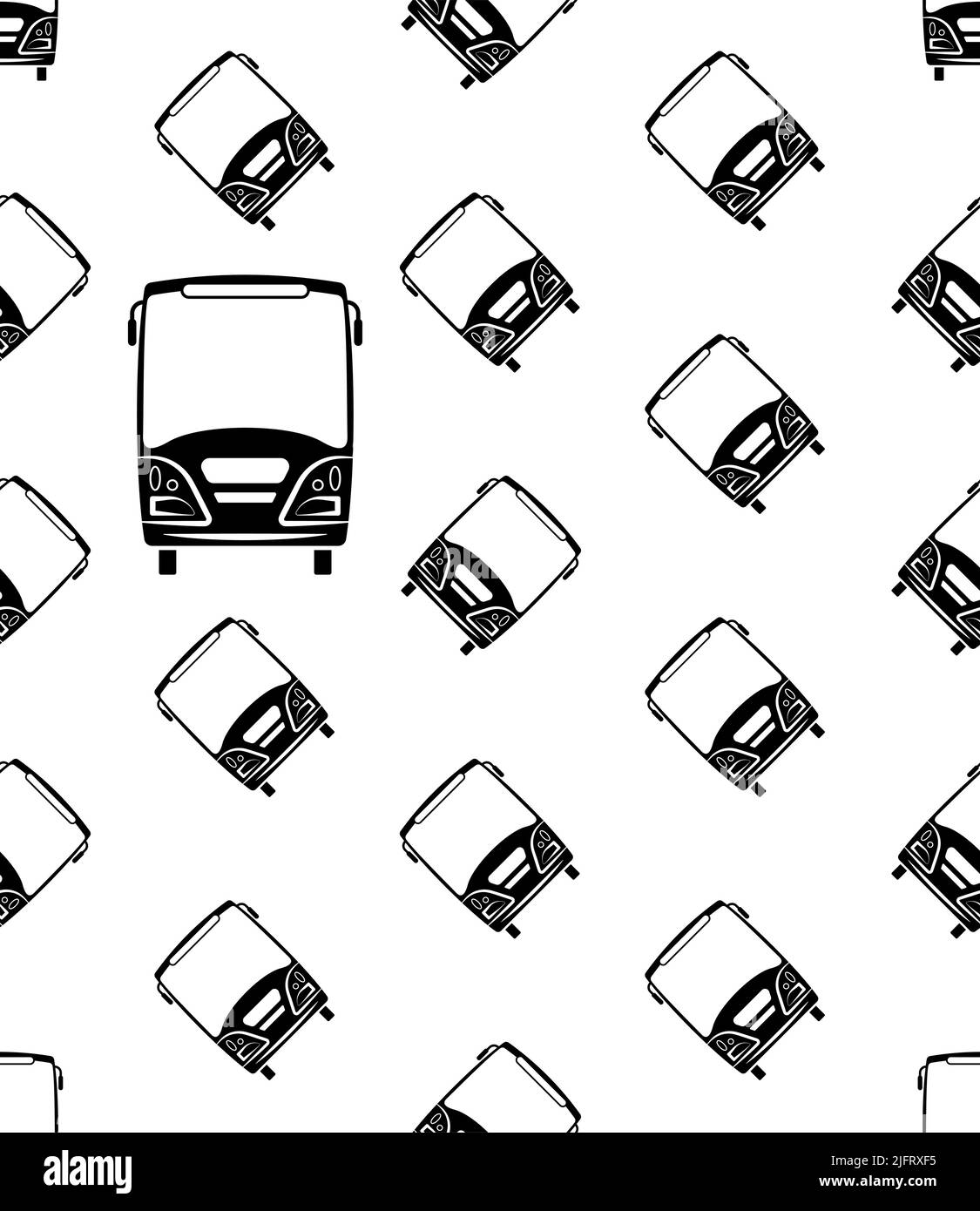 Bus Icon Seamless Pattern, Bus Vector Art Illustration Stock Vector ...