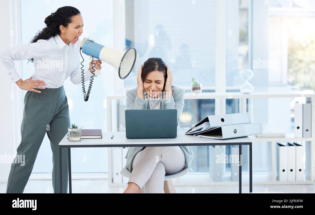 Boss shouting employee hi-res stock photography and images - Alamy