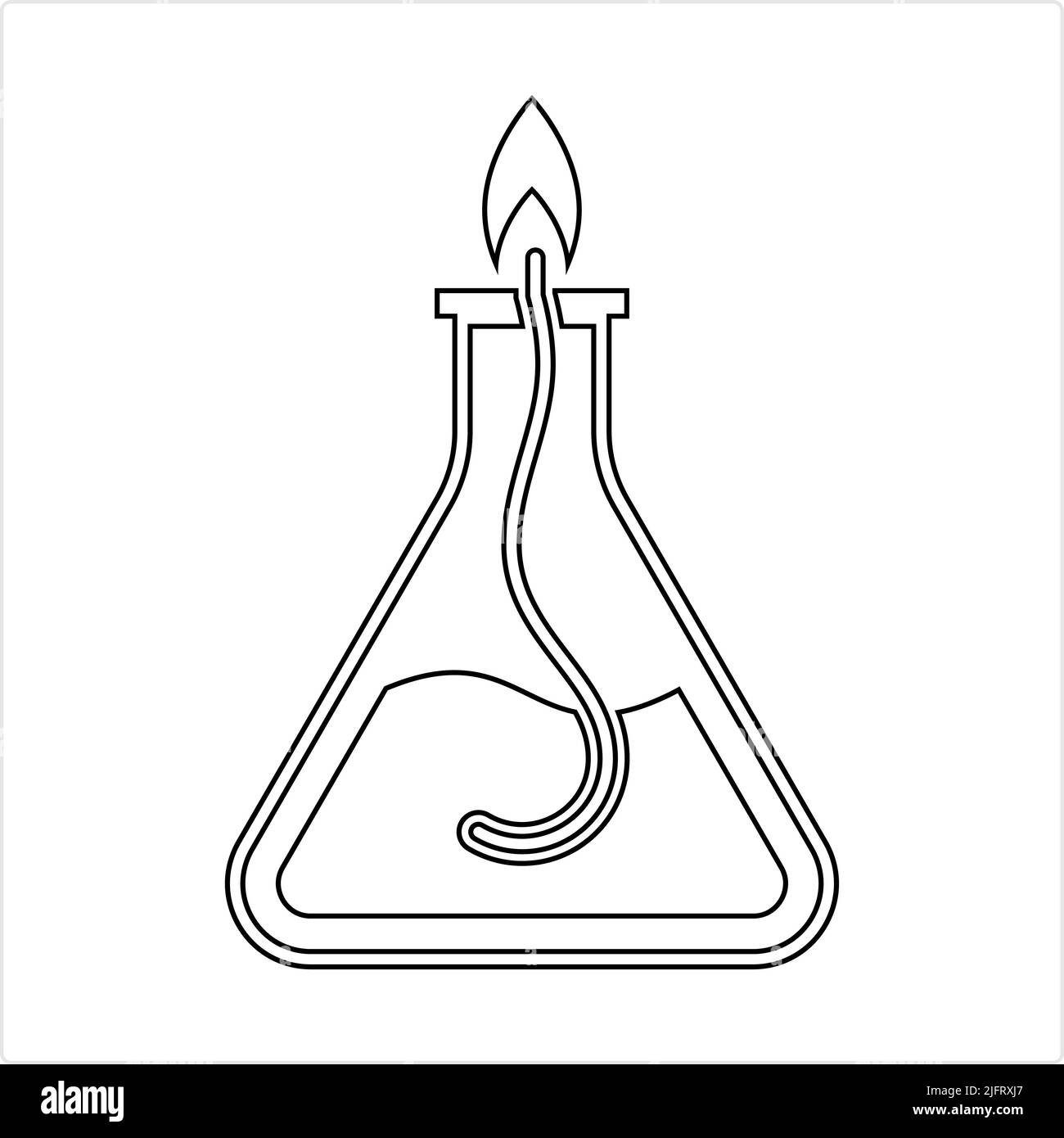 Bunsen Burner Icon,Laboratory Burner, Vector Art Illustration Stock ...
