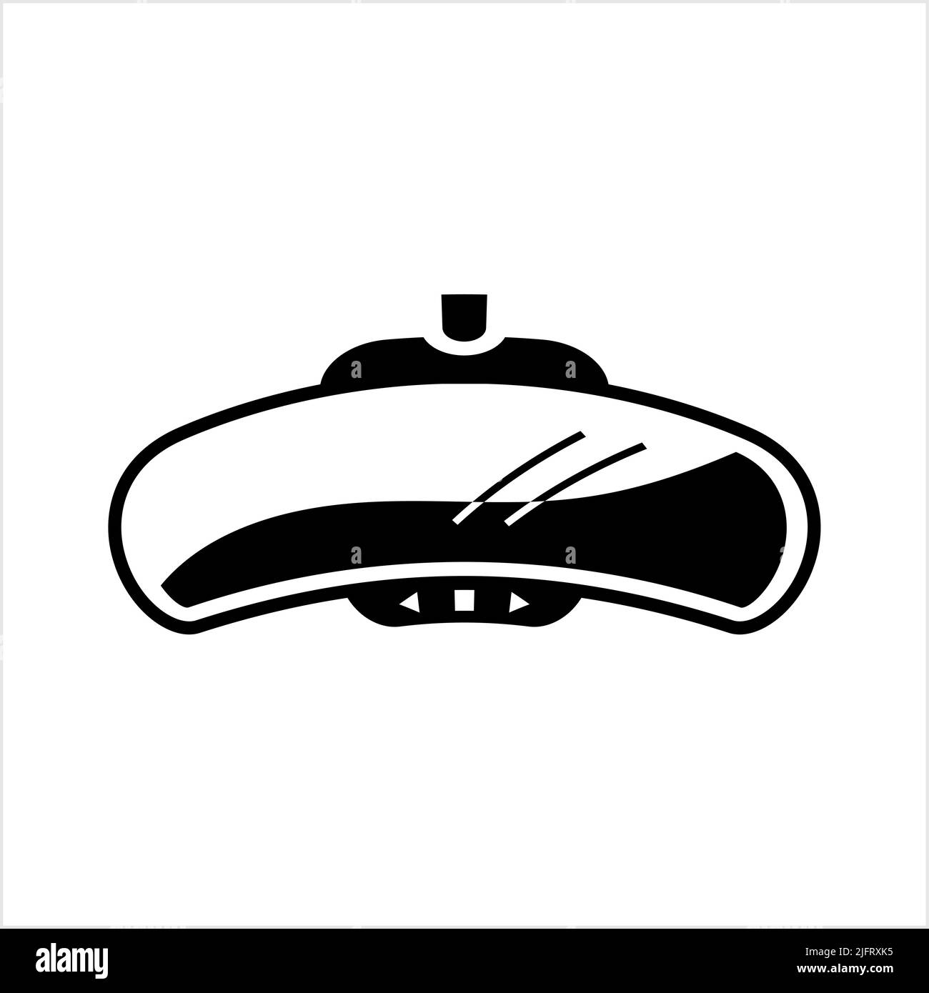 Car Rear View Mirror Icon Vector Art Illustration Stock Vector Image ...