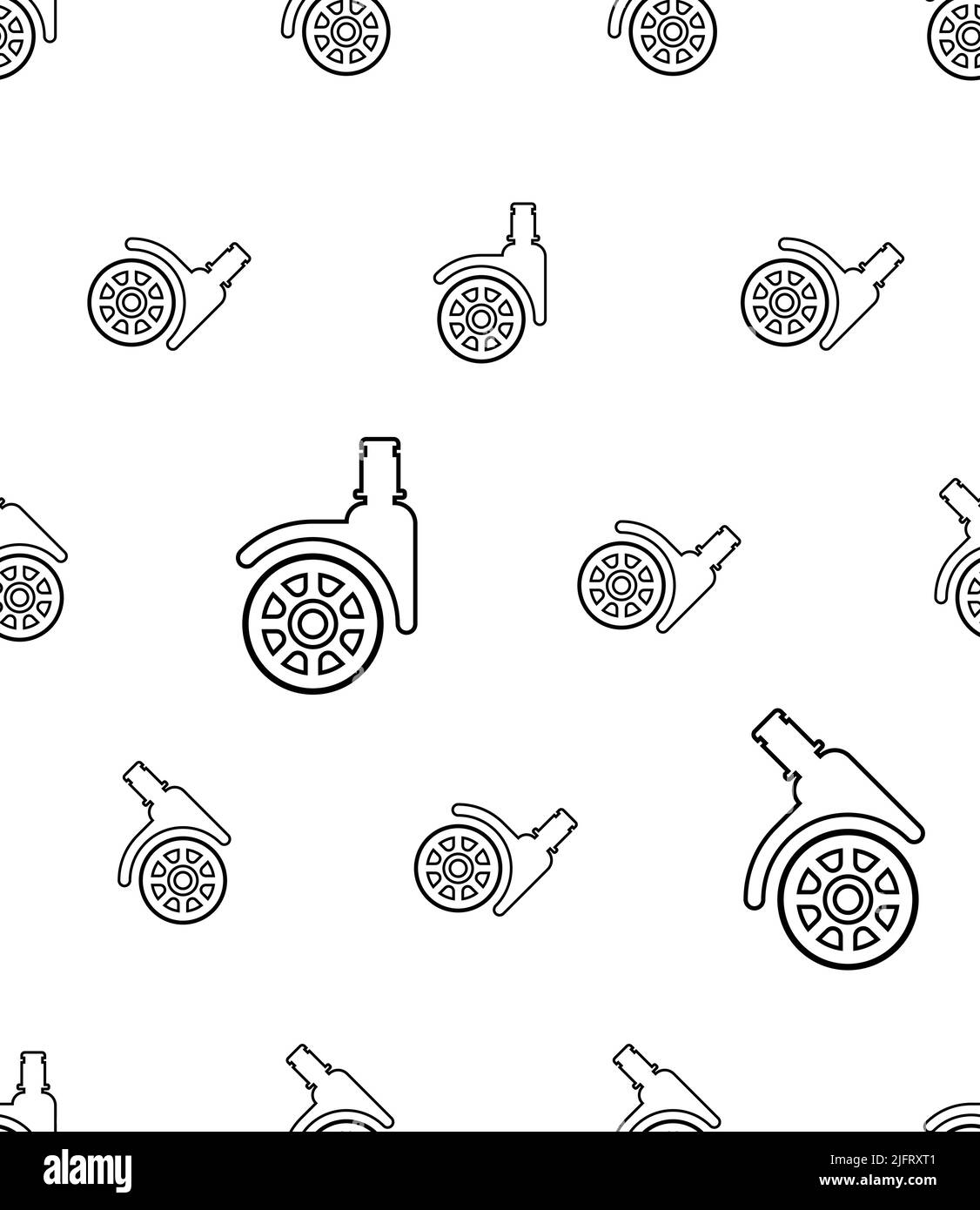 Caster Wheel Icon Seamless Pattern Vector Art Illustration Stock Vector ...