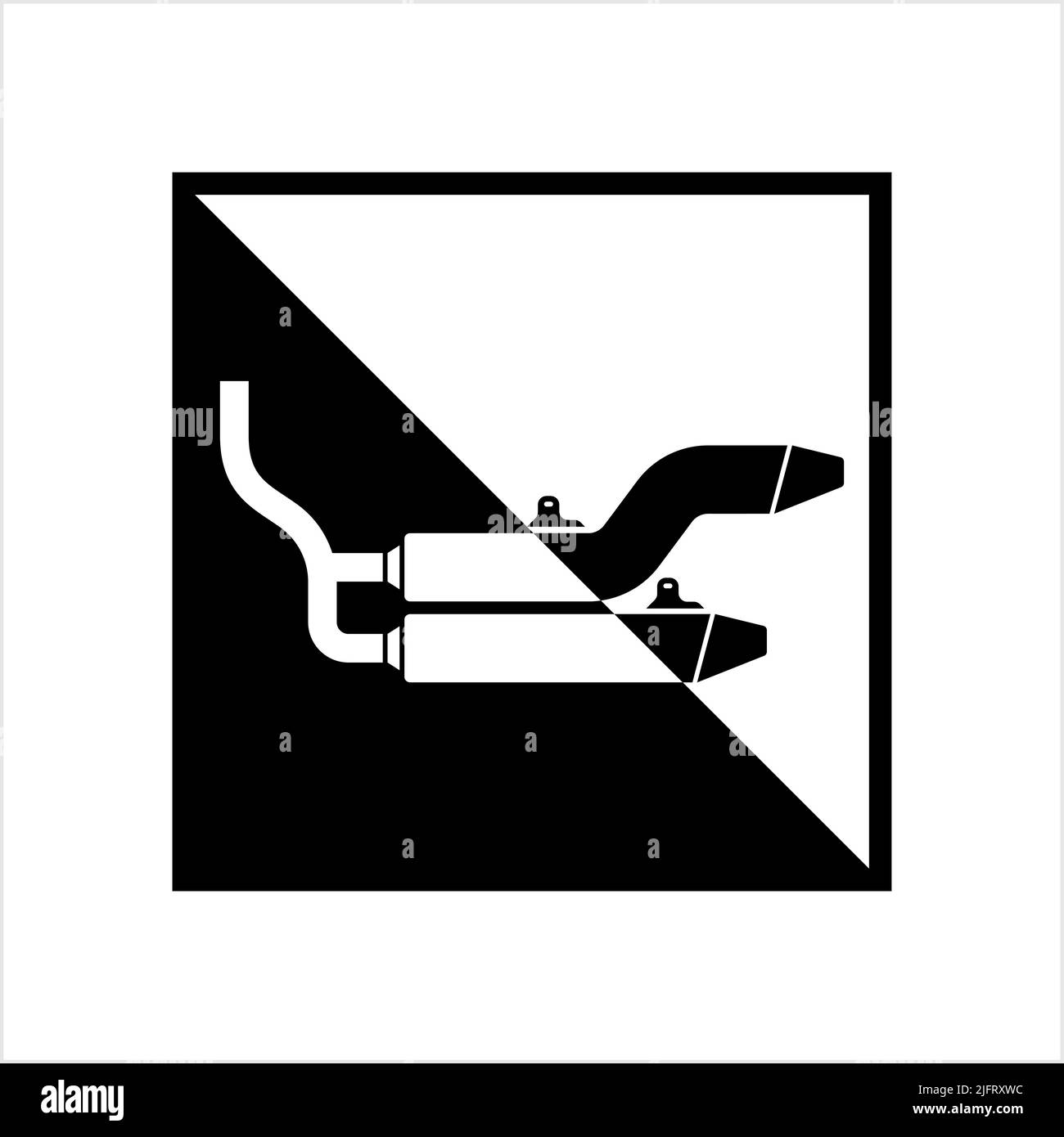 Exhaust Icon, Auto Exhaust Icon Vector Art Illustration Stock Vector ...