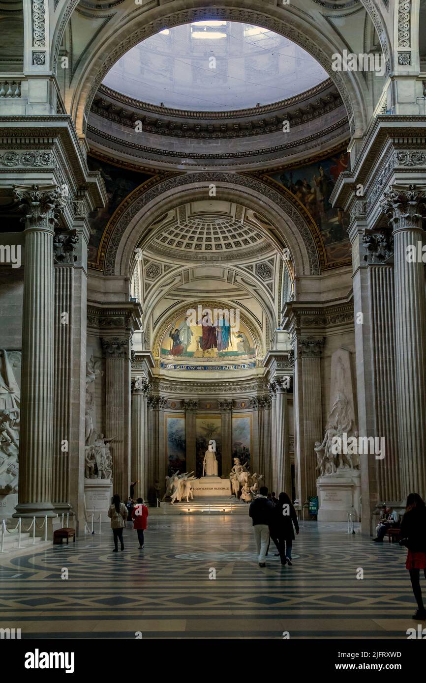 PARIS, FRANCE - MAY 14, 2013: This is view inside the Pantheon in Paris ...