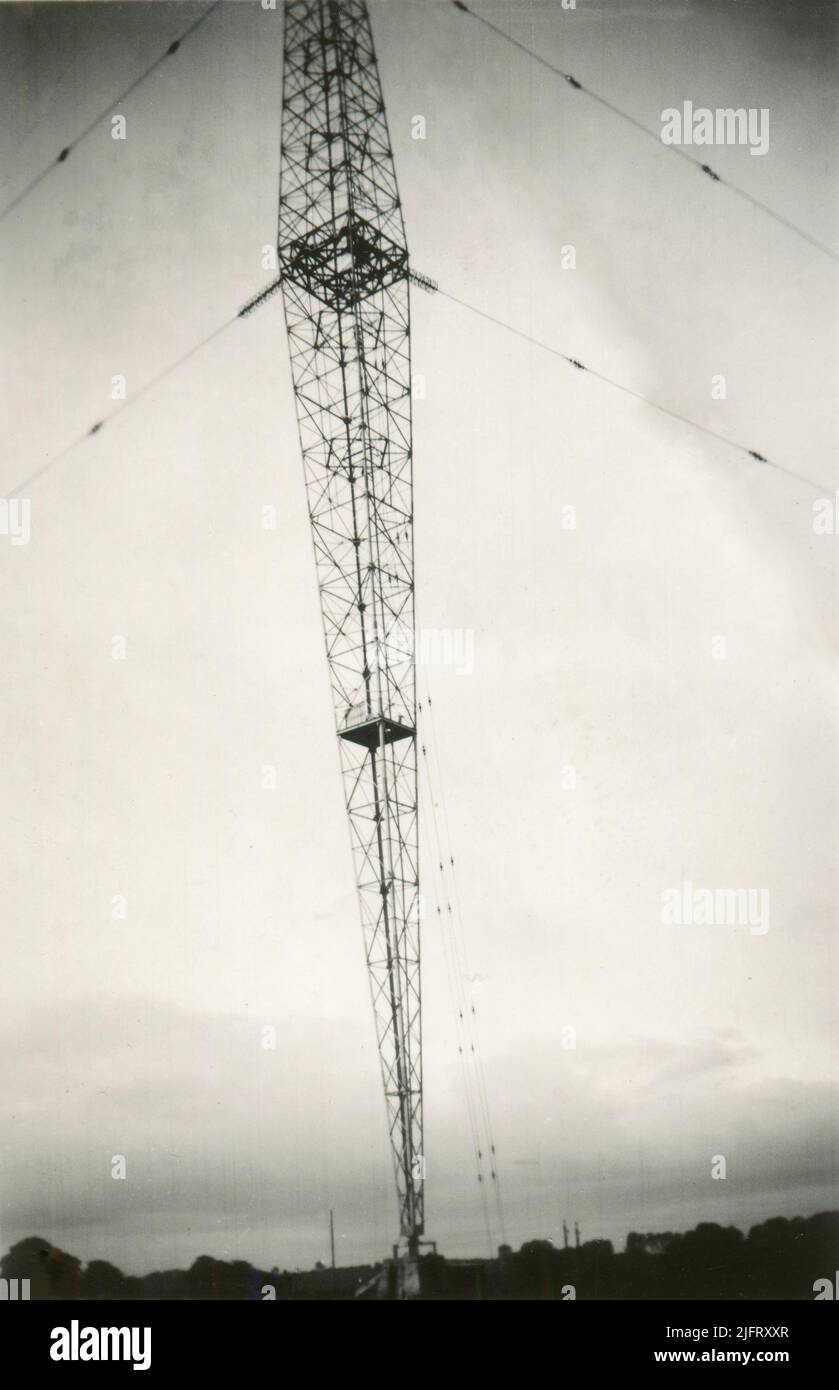 1930s. A Blaw-Knox radio transmitting tower Stock Photo - Alamy