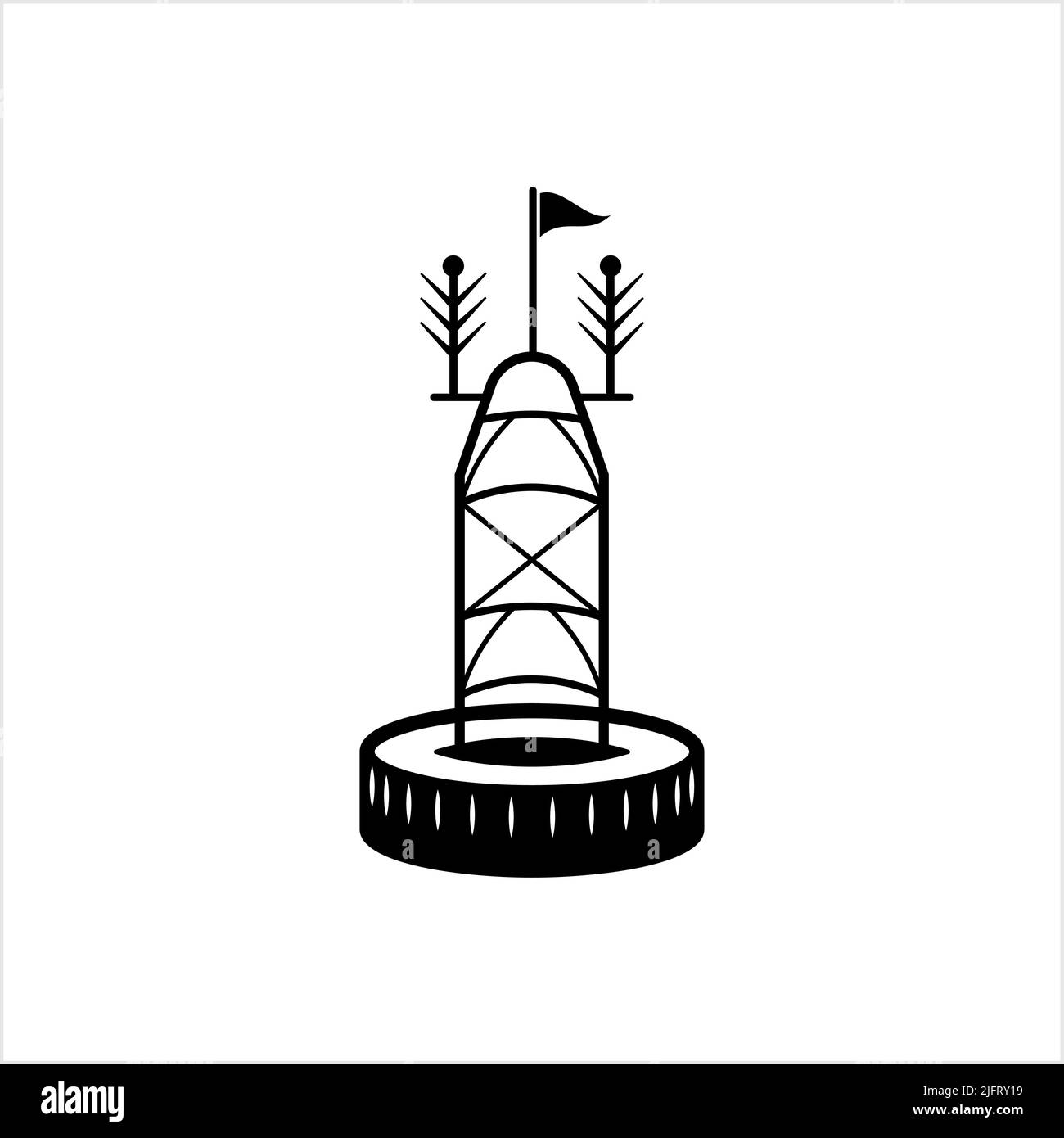 Buoy Icon, Float Buoy Icon Vector Art Illustration Stock Vector Image ...