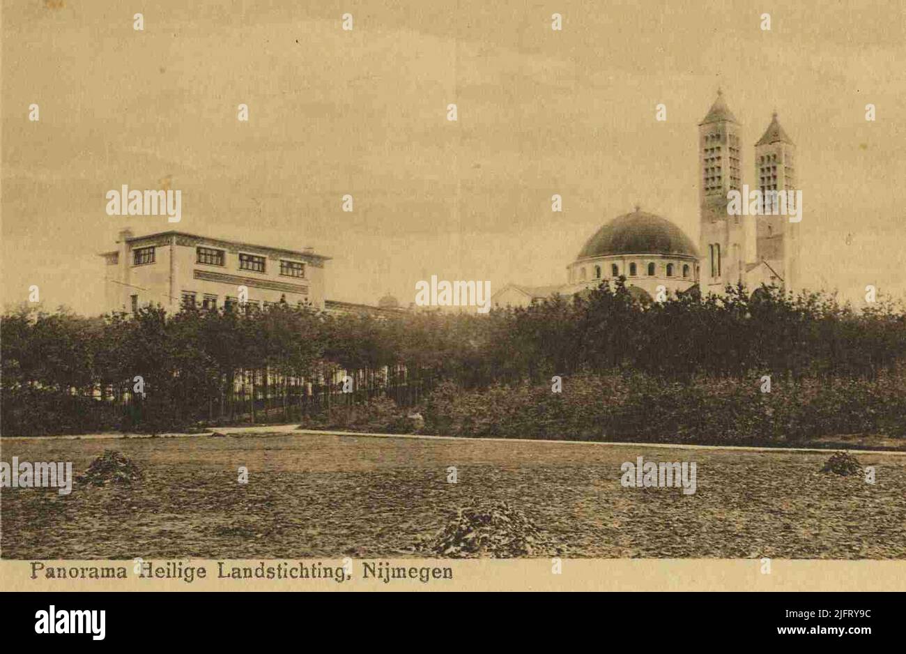 A panorama of the Cenakelkerk and the monastery on the Sionsberg of the ...