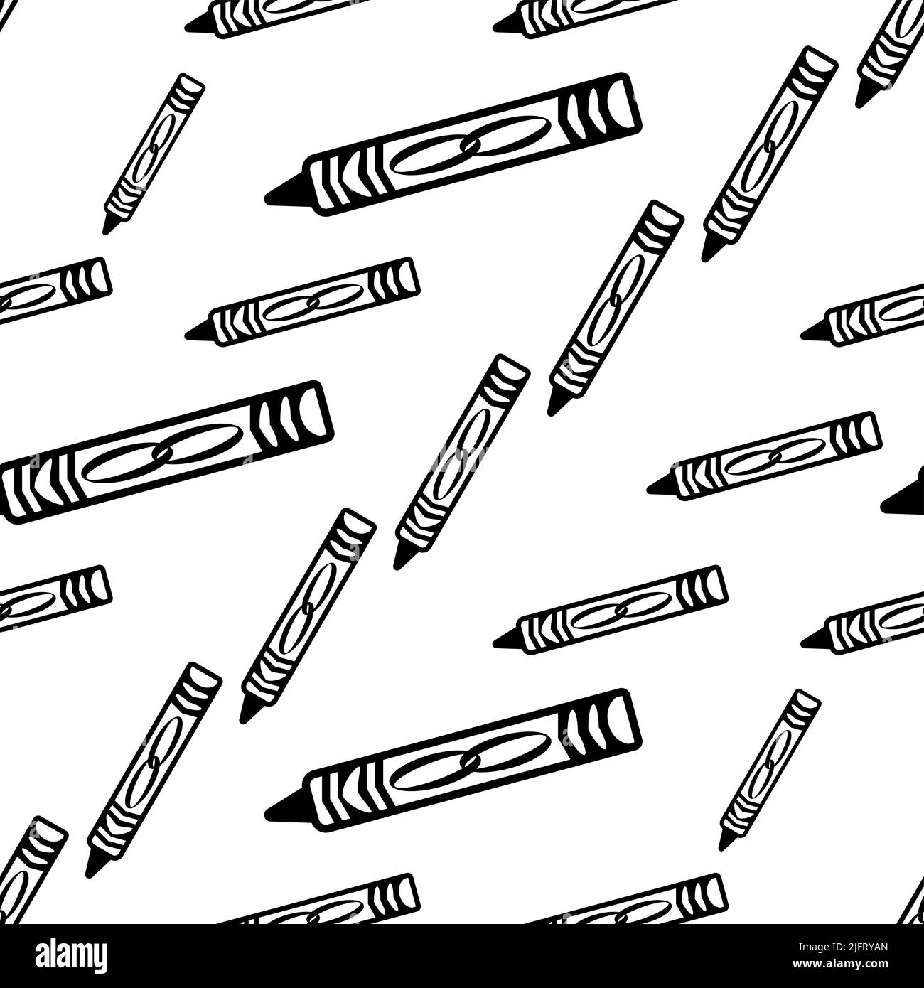 Crayon Icon Seamless Pattern, Drawing Crayon Vector Art Illustration Stock Vector Image & Art ...