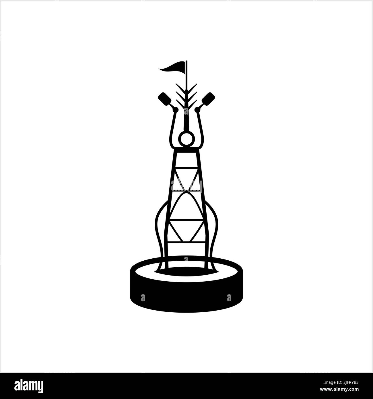 Buoy Icon, Float Buoy Icon Vector Art Illustration Stock Vector Image ...