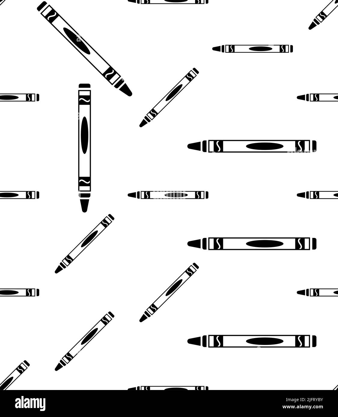 Crayon Icon Seamless Pattern, Drawing Crayon Vector Art Illustration Stock Vector Image & Art ...
