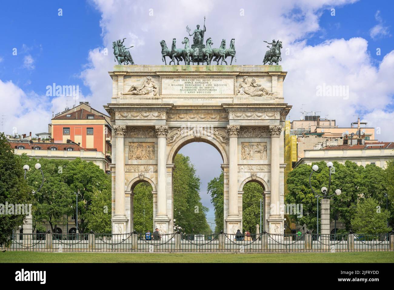 Arco della Pace or Arch of Peace in Milan, Italy. City Gate of Milan ...