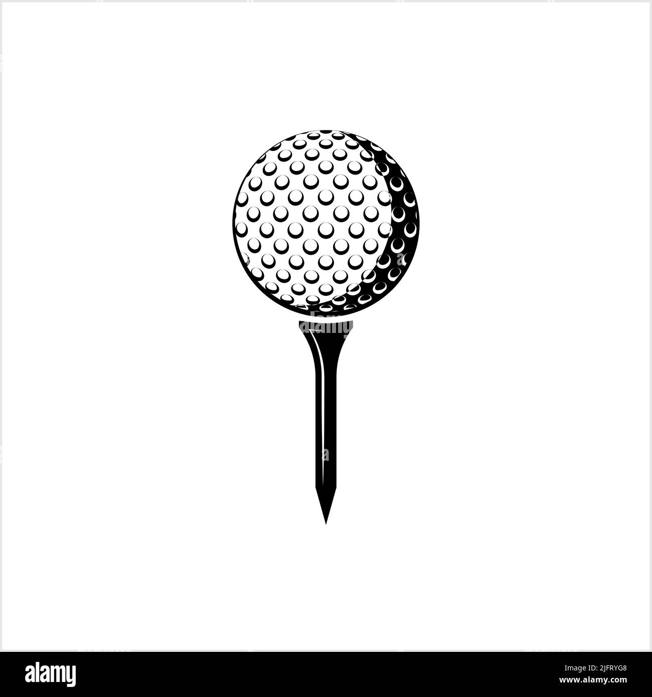 Golf Ball On Tee Icon Vector Art Illustration Stock Vector Image & Art - Alamy