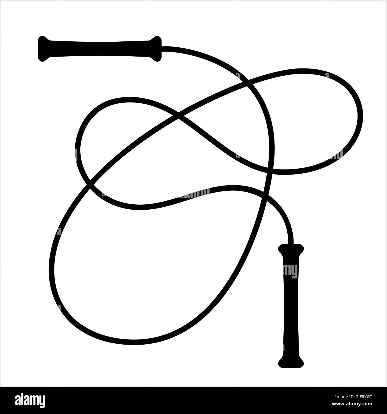 Jump Rope Icon, Jumping Sport Rope Vector Art Illustration Stock Vector ...