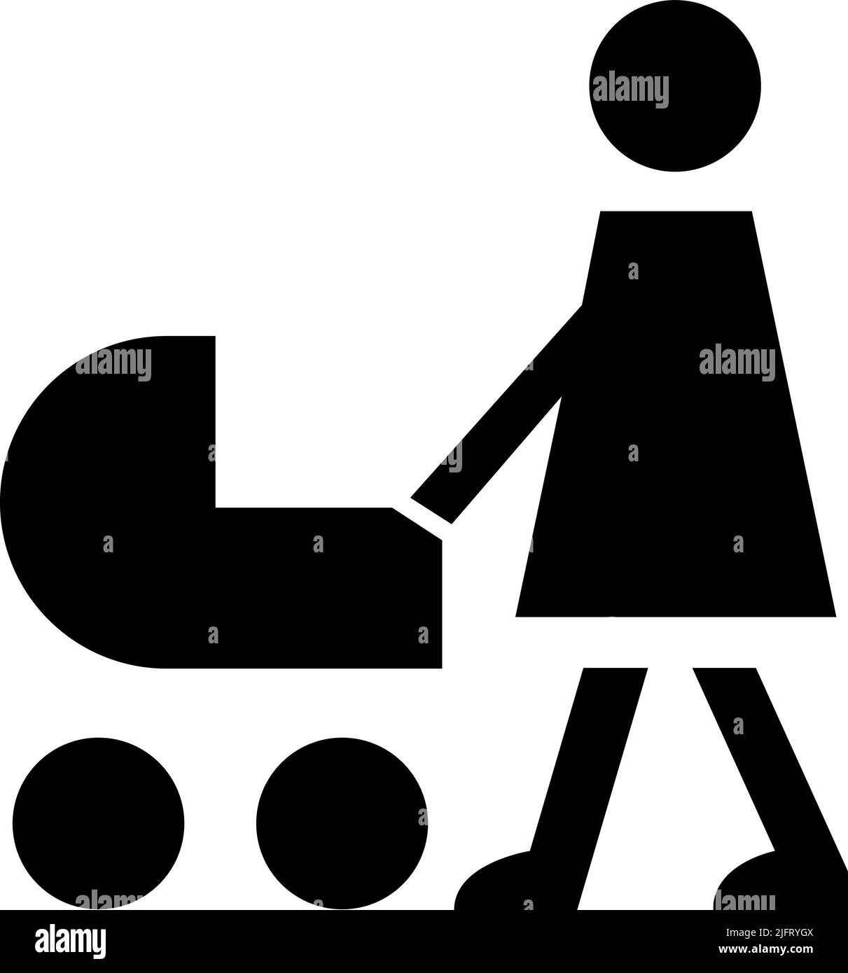 Symbol indicating the place reserved for mothers with children, vector ...