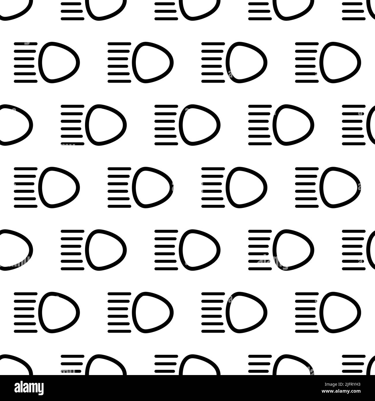 Car Headlight Icon Seamless Pattern, Car Head Light Icon Vector Art ...