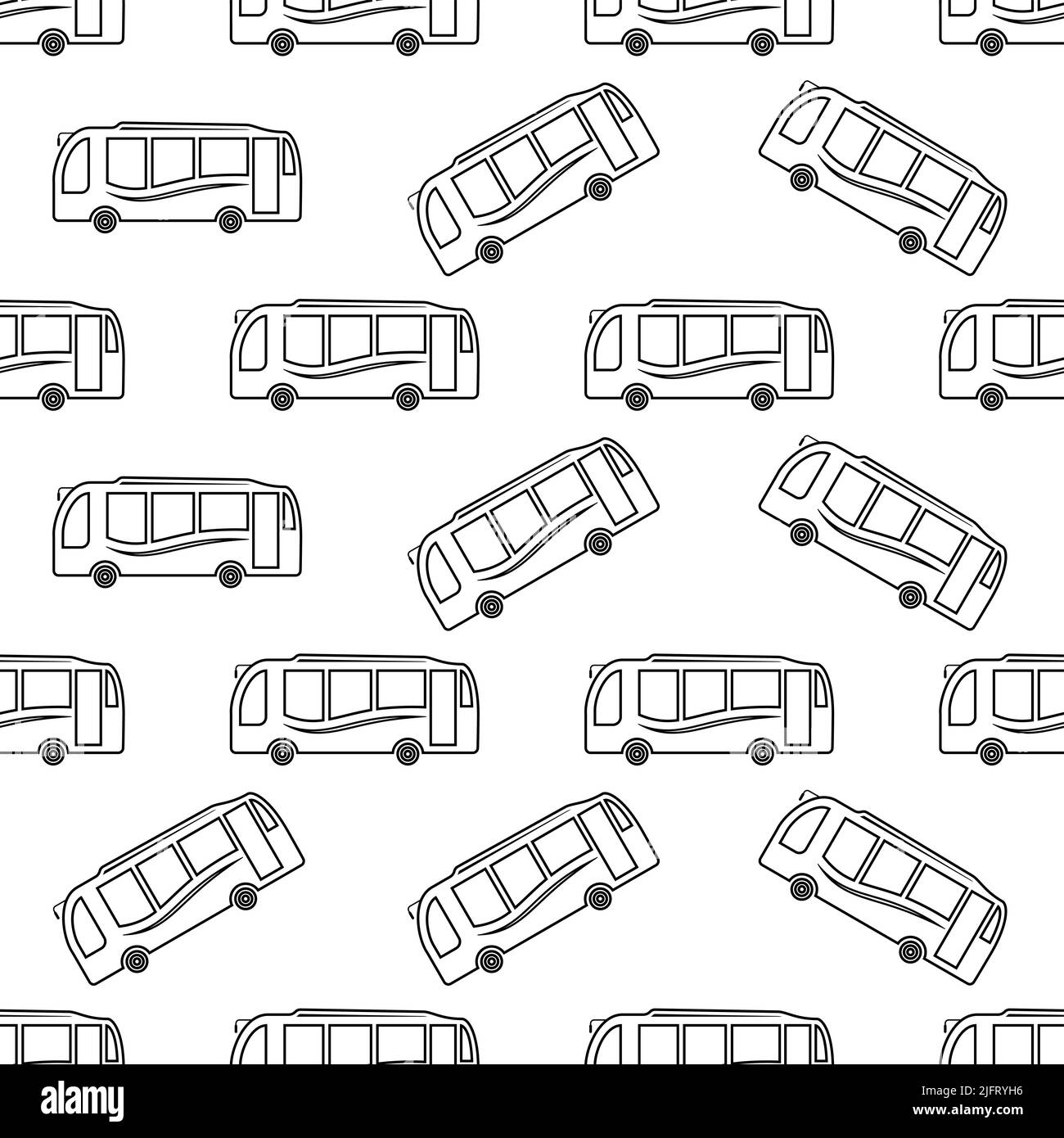 Bus Icon Seamless Pattern, Bus Vector Art Illustration Stock Vector ...